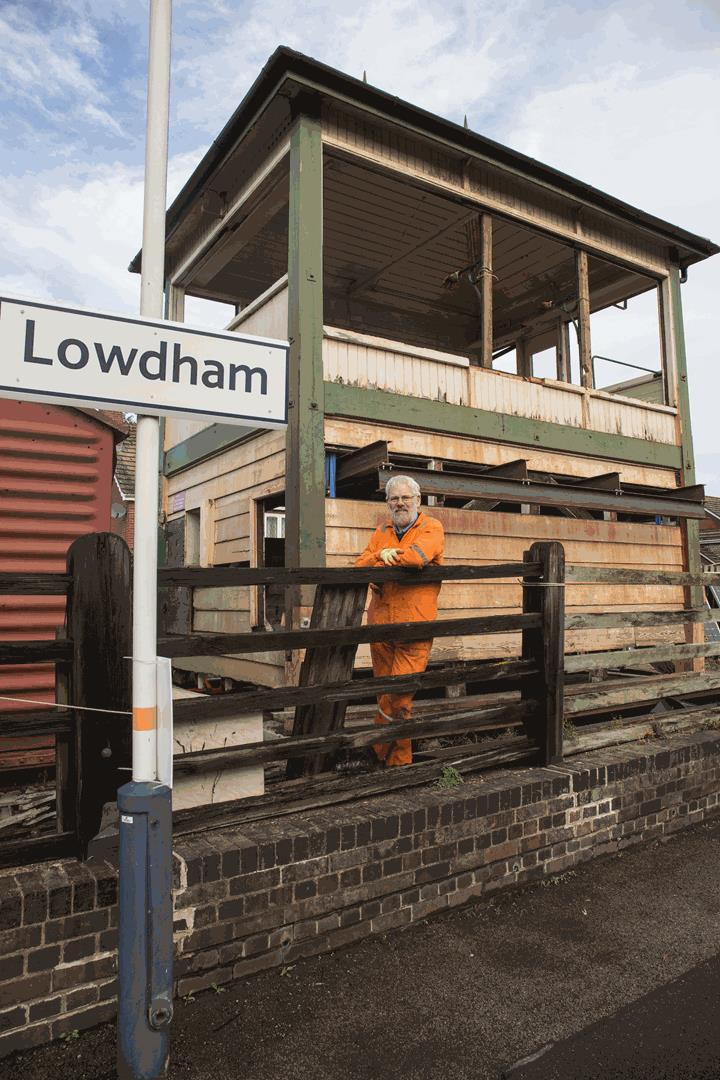 Historic railway signal box on the right track following successful ...