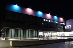 Rushcliffe Arena lights up pink and blue for Baby Loss Awareness Week ...