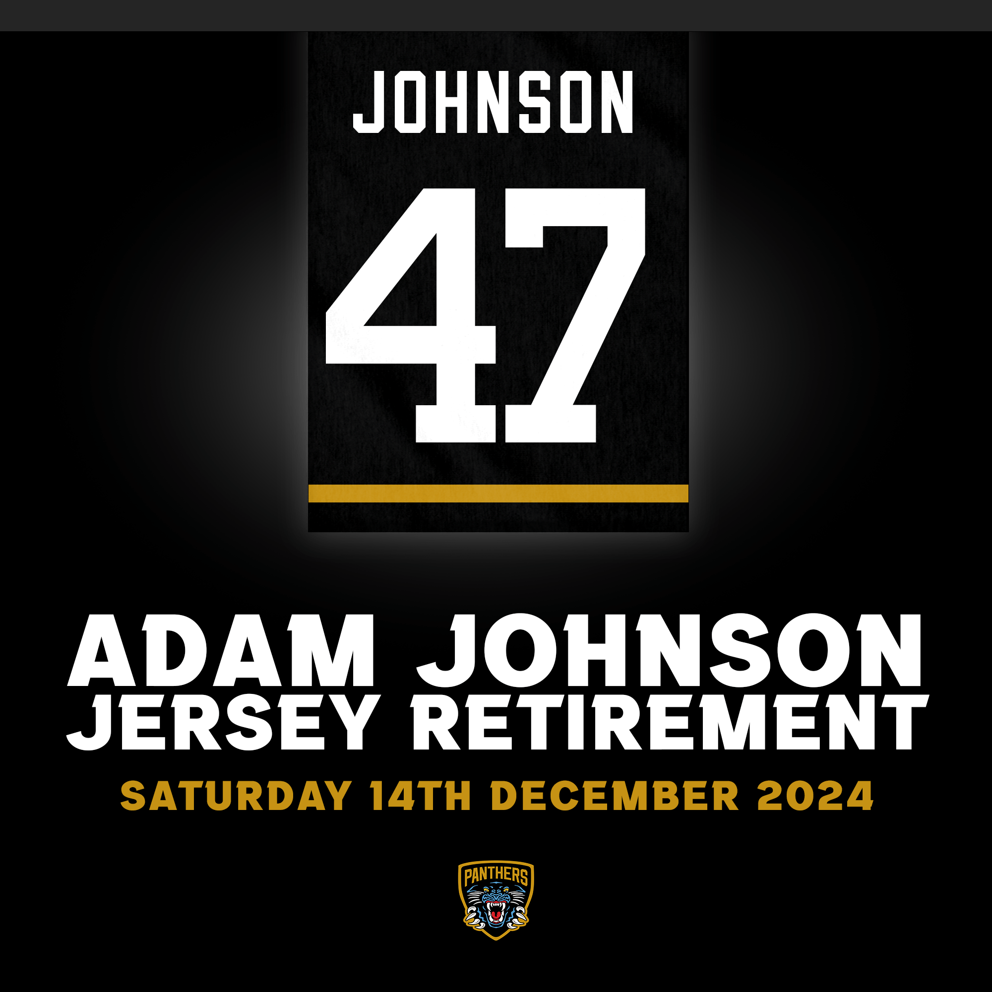 Nottingham Panthers - Adam Johnson’s official jersey retirement ...